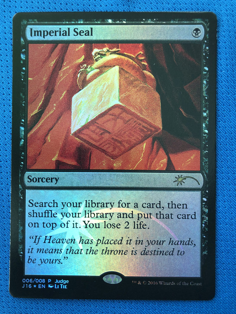 Imperial Seal judge Gift cards 2016 mtg proxy magic the gathering ...