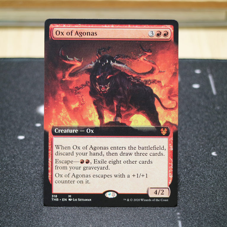 Ox of Agonas extended art THB Theros beyond death mtg proxy magic the ...