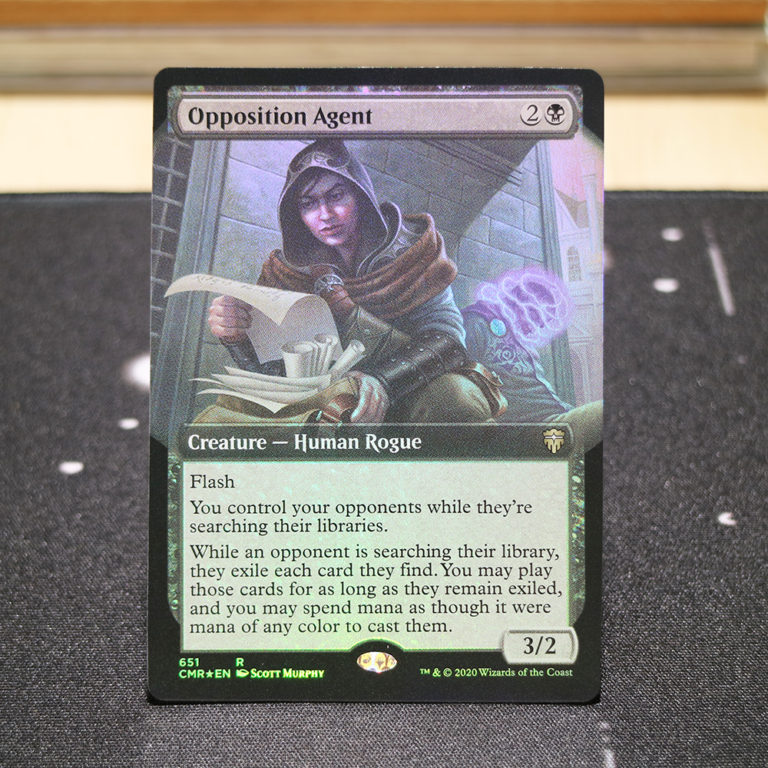 Opposition Agent extended art Commander Legends (CMR) foil mtg proxy ...