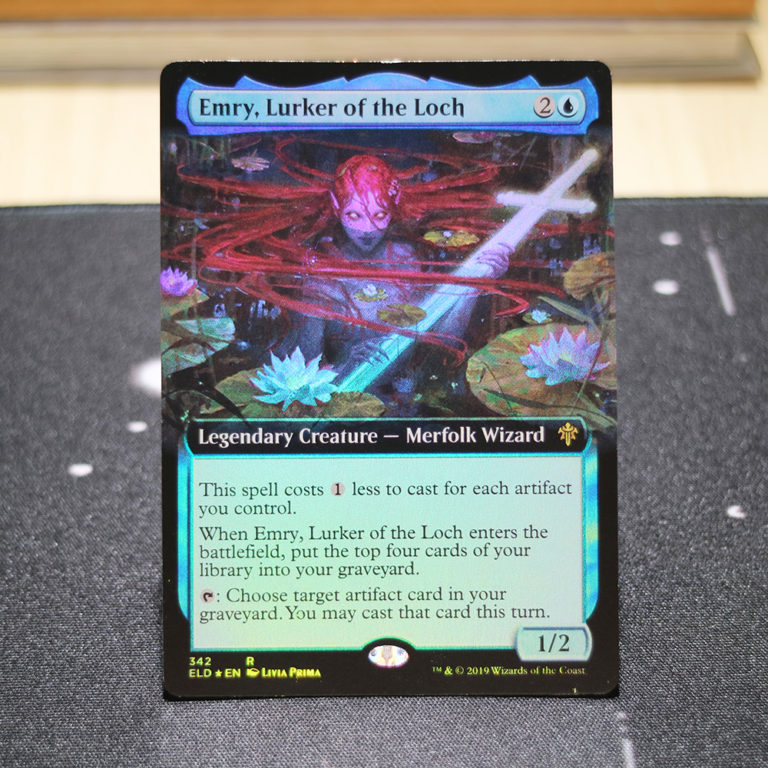 Emry, Lurker of the Loch ELD Throne of Eldraine foil mtg proxy magic ...
