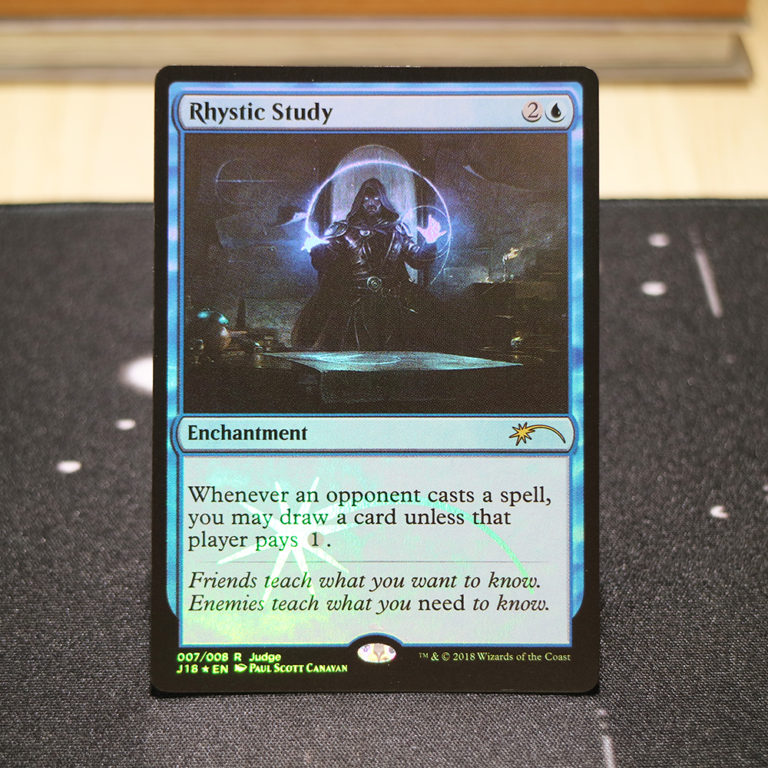 Rhystic Study Judge Gift Cards 2018 J18 foil mtg proxy magic the gathering proxies cards gp fnm ...