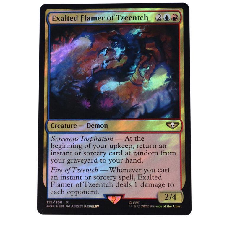 Exalted Flamer of Tzeentch #119 40k surgefoil – mtg proxy cards from $2 ...